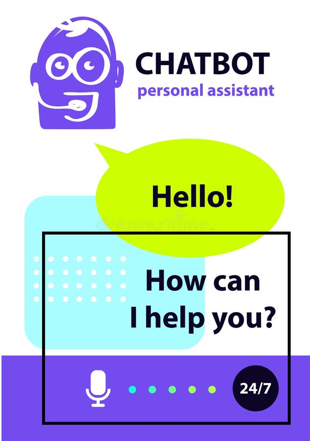 Concept Personal Assistant Robot Chatbot. Sketch Head Avatar Stock ...