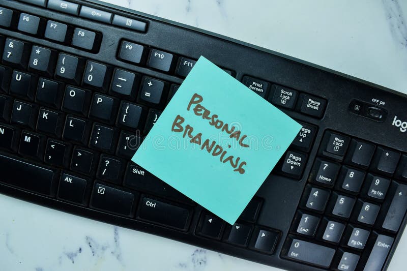 Concept of Personal Branding Write on Sticky Notes Isolated on Wooden ...