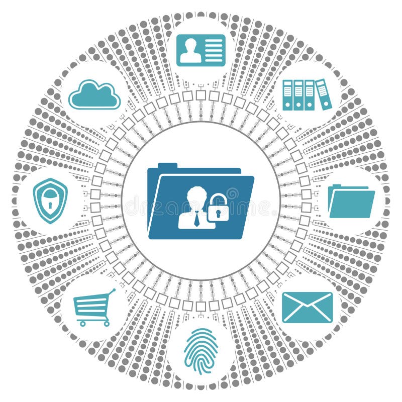 Concept of Personal Data Security Stock Illustration - Illustration of ...