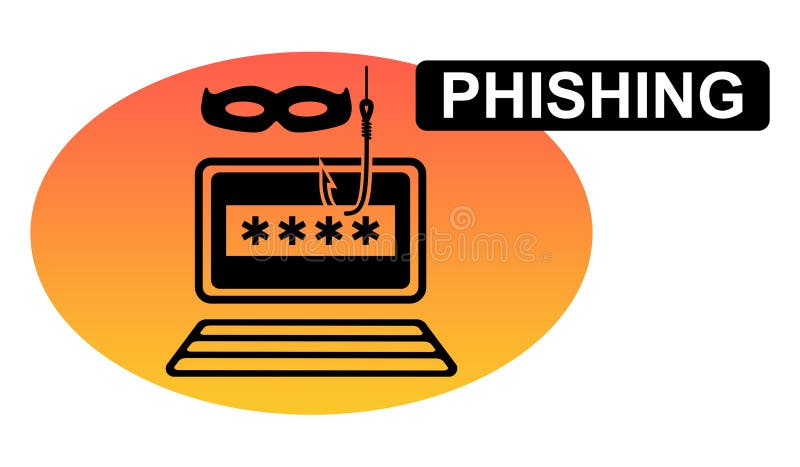 Concept of phishing stock illustration. Illustration of fraud - 302987558