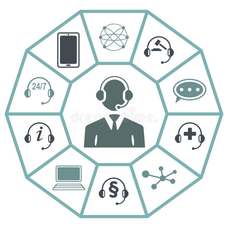 Concept of phone support stock illustration. Illustration of service ...