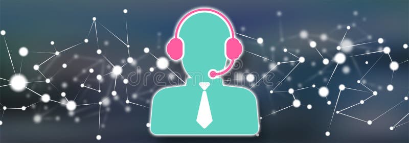 Concept of phone support stock illustration. Illustration of ...