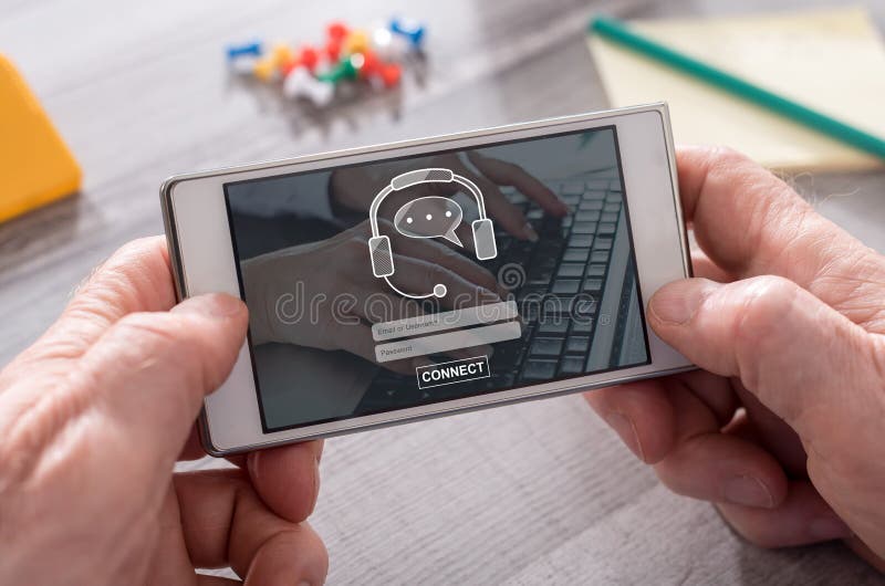 Concept of phone support stock photo. Image of assistant - 161657804