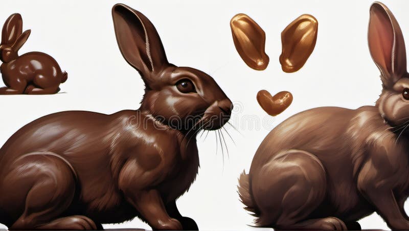 Photo of Chocolate Bunny, Rabbit Set, Various Chocolate Hare, Rabbit in ...