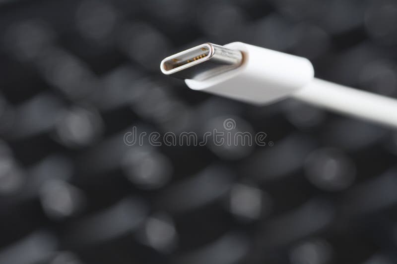 Concept Photo of USB-C Cable with Laptop Keyboard Stock Image - Image ...