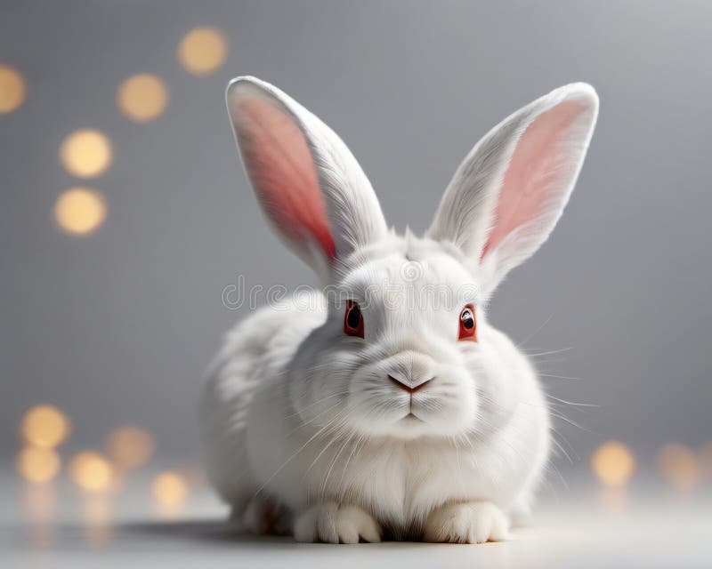 Photo of White Rabbit Ears White Cutout Background, Easter Day, 3D ...