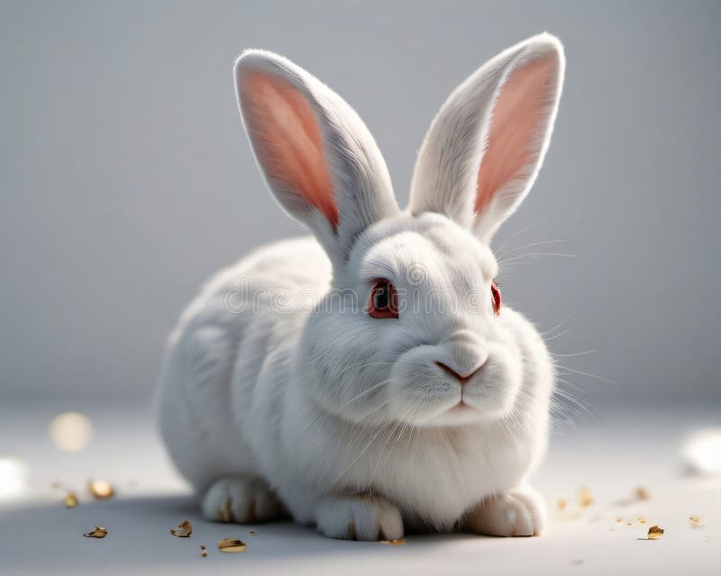 Photo of White Rabbit Ears White Cutout Background, Easter Day, 3D ...