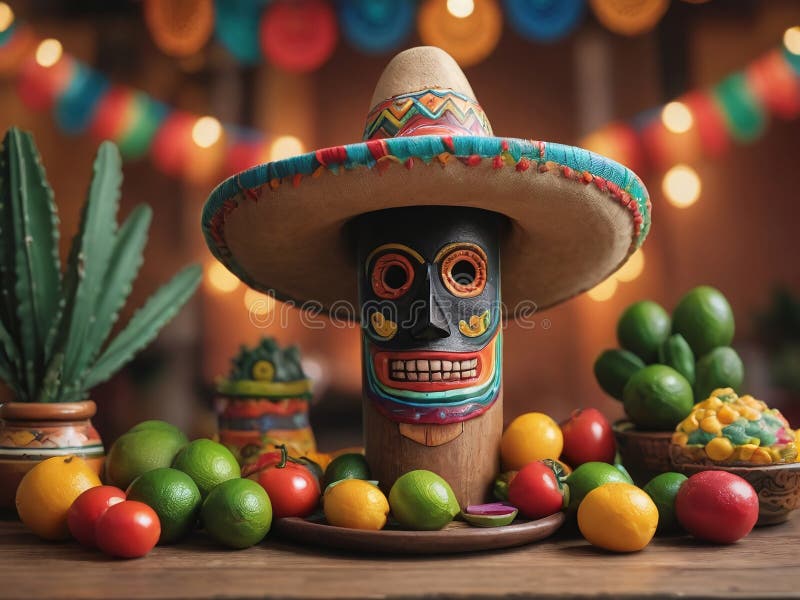 Photograph of Mexican Themed Background. Generative AI Stock ...
