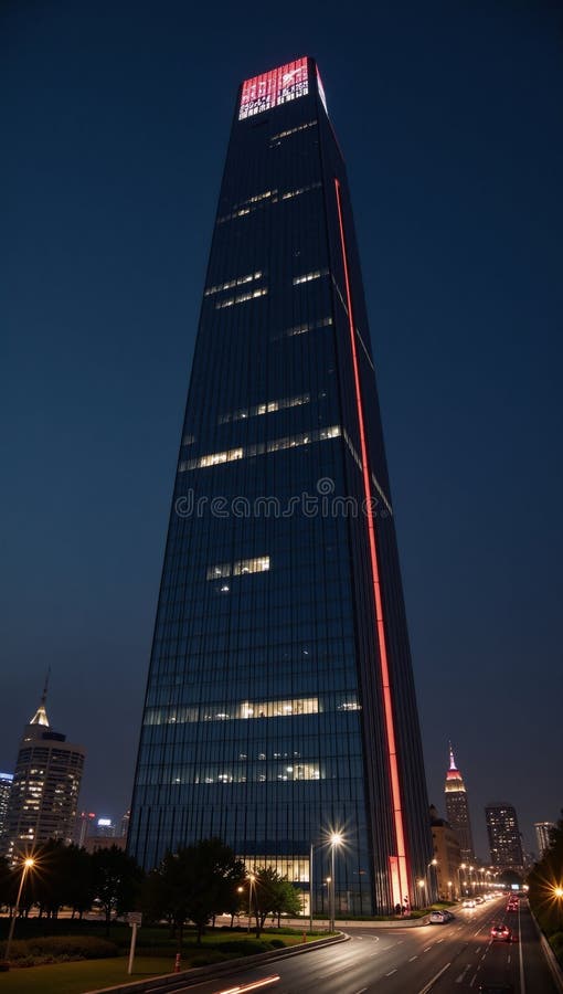 Photorealistic Image of a Sleek Modern Building Featuring a Black ...