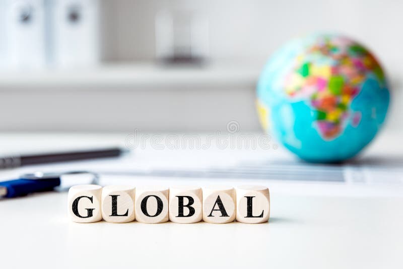 Concept Picture with Globe in a Bright Office on a Desk Stock Image ...