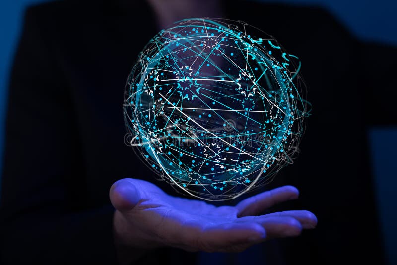 Global Digital Connections with Technology Stock Image - Image of ...