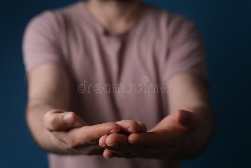 A Man without Head Holding Something without Theme Stock Image - Image ...
