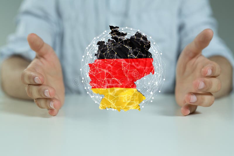 Map - Germany - 3D-Illustration Digital Stock Photo - Image of design ...