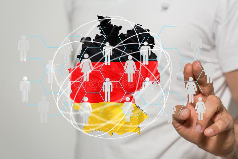 Map of Germany. Wire Frame 3D Mesh Stock Photo - Image of design ...