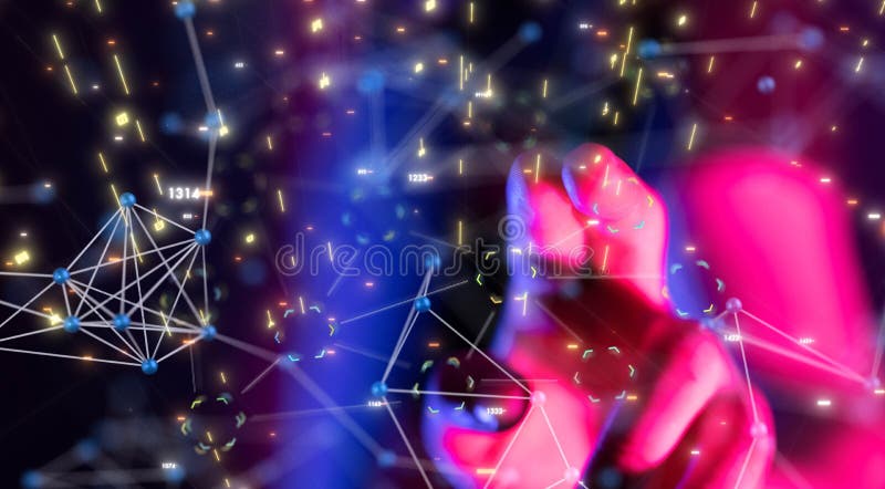 Network Holding in Hand 3d Connection Data Stock Photo - Image of ...