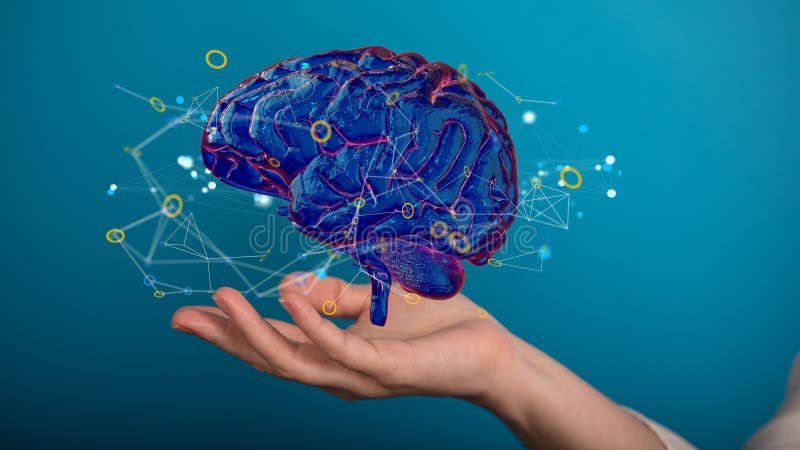 Think Creative Brain Network Neurogen Digital Stock Image - Image of ...