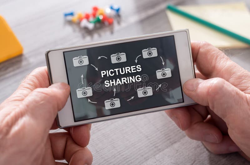 Concept of Pictures Sharing Stock Photo - Image of share, photograph ...