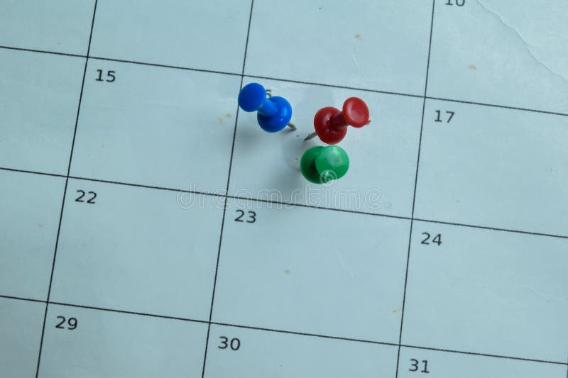 Concept of Pin on Calendar stock photo. Image of icon - 315014260