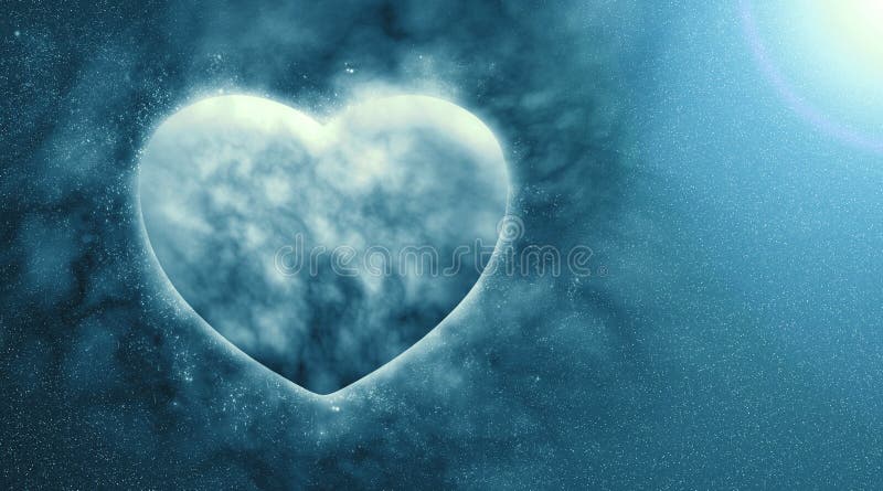 Supernova heart stock illustration. Illustration of moon - 60306991