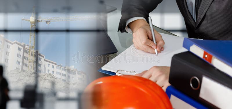 The Concept of Planning in the Building Stock Photo - Image of hand ...