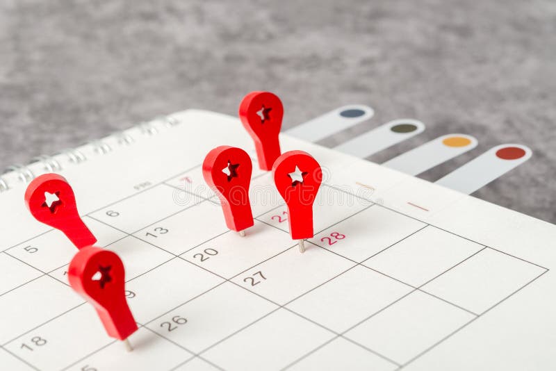 Push pin in calendar stock photo. Image of colour, month - 22862236