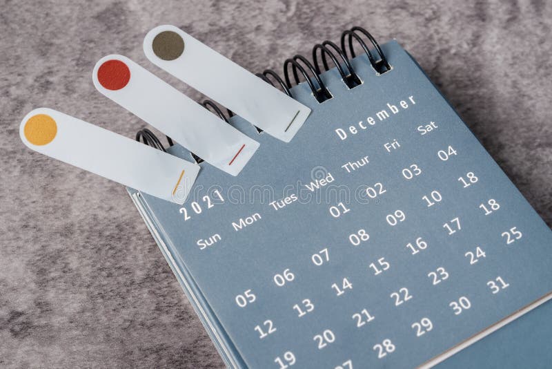 The Concept of Planning and Deadline with Sticky Note on December Month ...