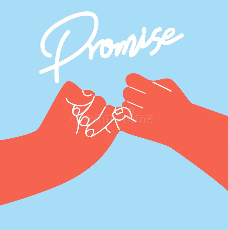 Main Tenant Le Symbole De La Promesse, Design Vectoriel Plat ...