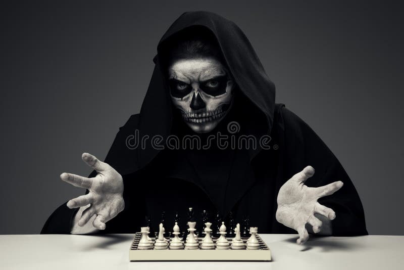 Concept "Playing with Death" Stock Image - Image of makeup ...