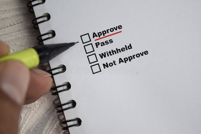 Concept of Pointing Approve and Underlined in Red Color Write on ...