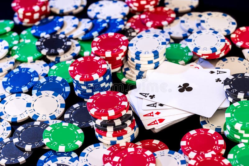 - Poker Chips, Playing Cards Close Stock Image - Image of concept, card ...