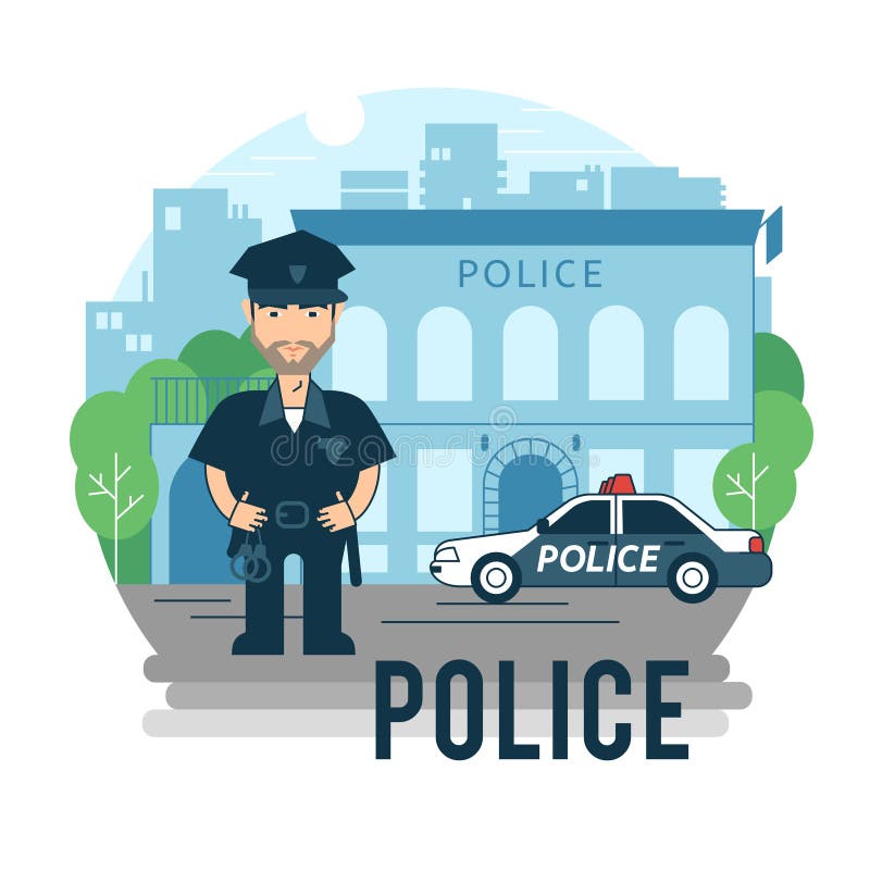 Police Station Drawing Stock Illustrations – 748 Police Station Drawing ...