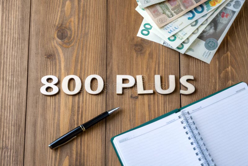 Polish 800 Plus Social Program Concept with Money and Notebook Stock ...