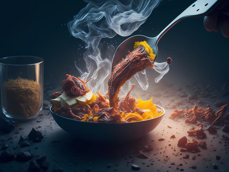 Concept of Pollution and Toxic Pollutants in Food Stock Illustration ...