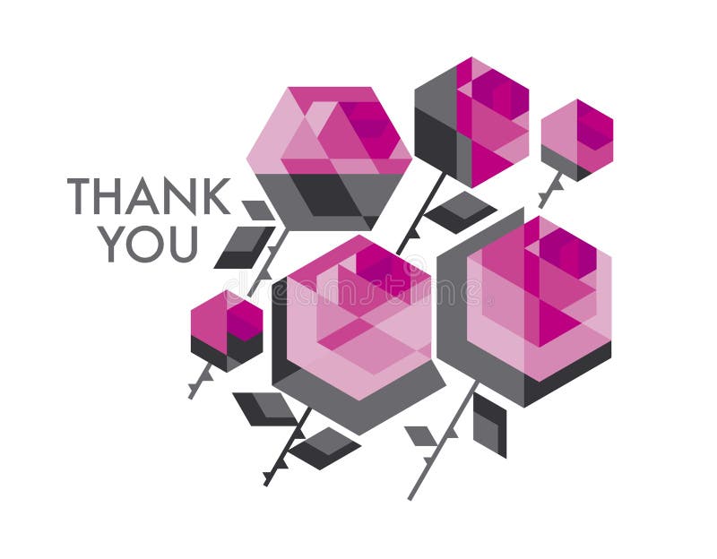 Concept Polygon Rose Flower Decorative Design Element. Stock Vector ...