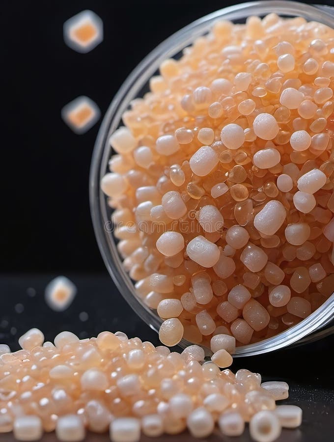 Polypropylene Granule, Plastic Granules Spill Onto the Table ...