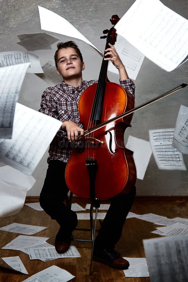 Concept Portrait of a Cellist Stock Image - Image of beautiful, passion ...