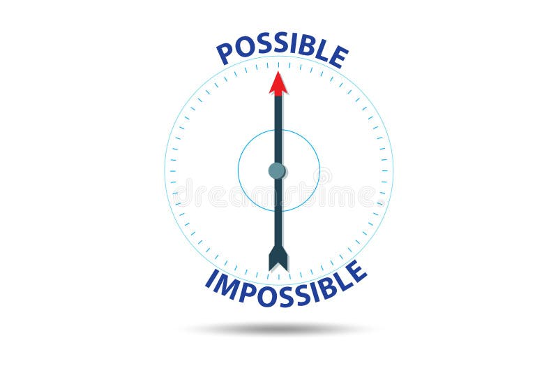 Concept of Possible and Impossible Opportunities Stock Illustration ...