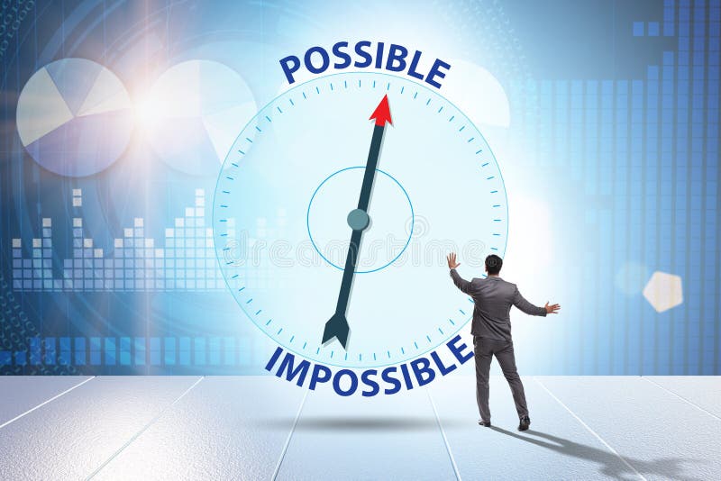 Concept of Possible and Impossible Opportunities Stock Photo - Image of ...