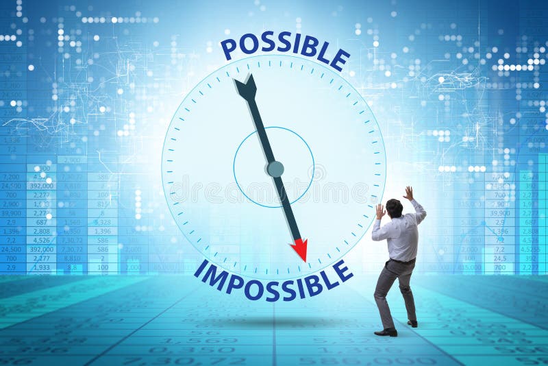 Concept of Possible and Impossible Opportunities Stock Image - Image of ...