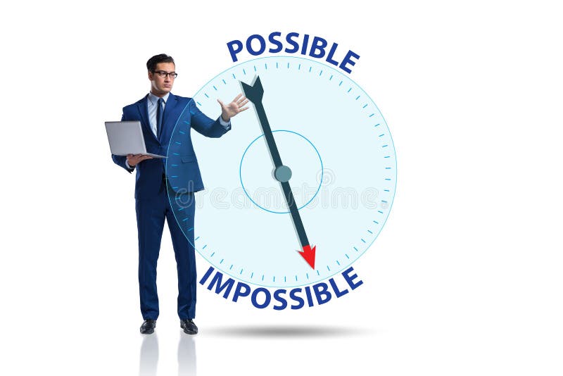 Concept of Possible and Impossible Opportunities Stock Illustration ...