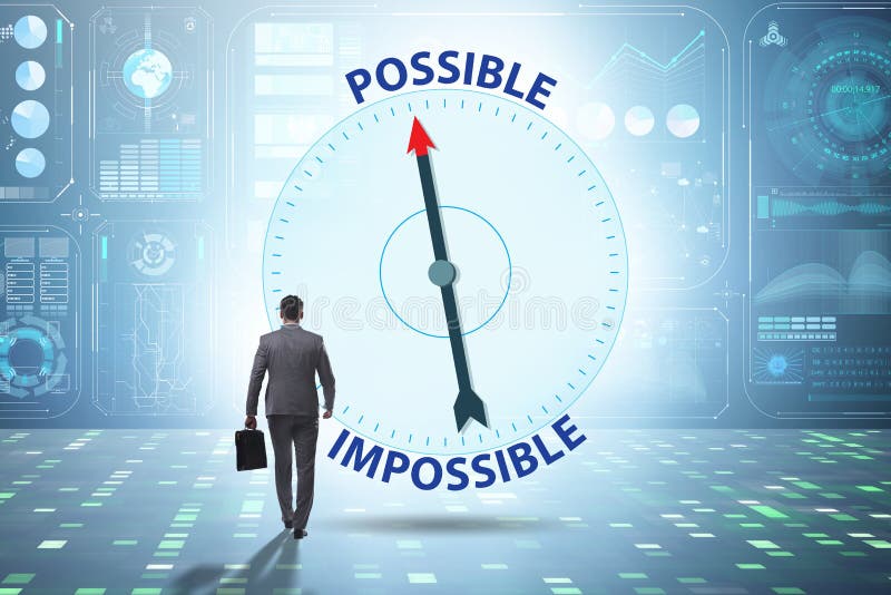 Concept of Possible and Impossible Opportunities Stock Photo - Image of ...
