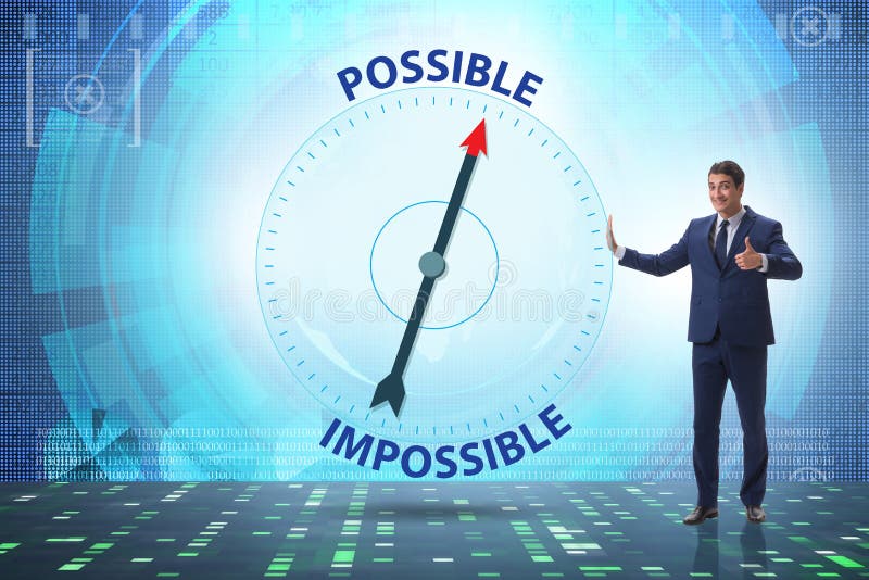 Concept of Possible and Impossible Opportunities Stock Illustration ...