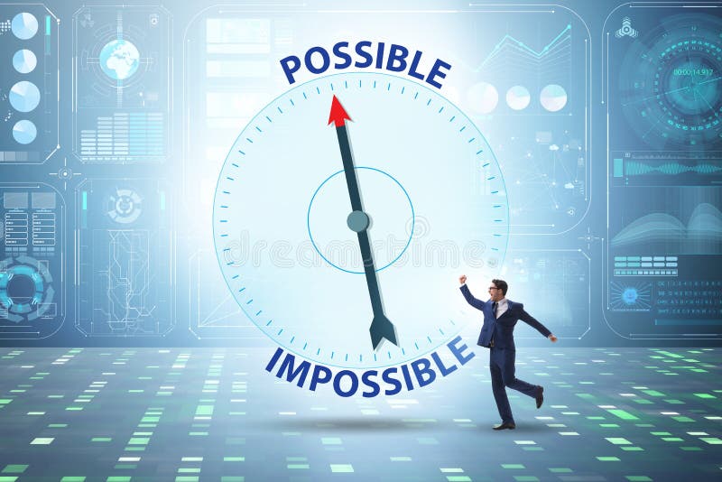 Concept of Possible and Impossible Opportunities Stock Image - Image of ...