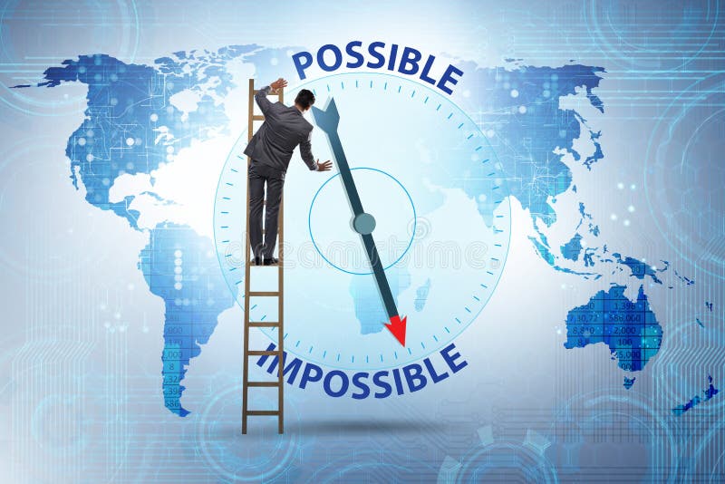 Concept of Possible and Impossible Opportunities Stock Image - Image of ...