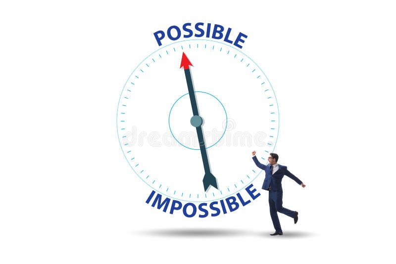 Concept of Possible and Impossible Opportunities Stock Image - Image of ...