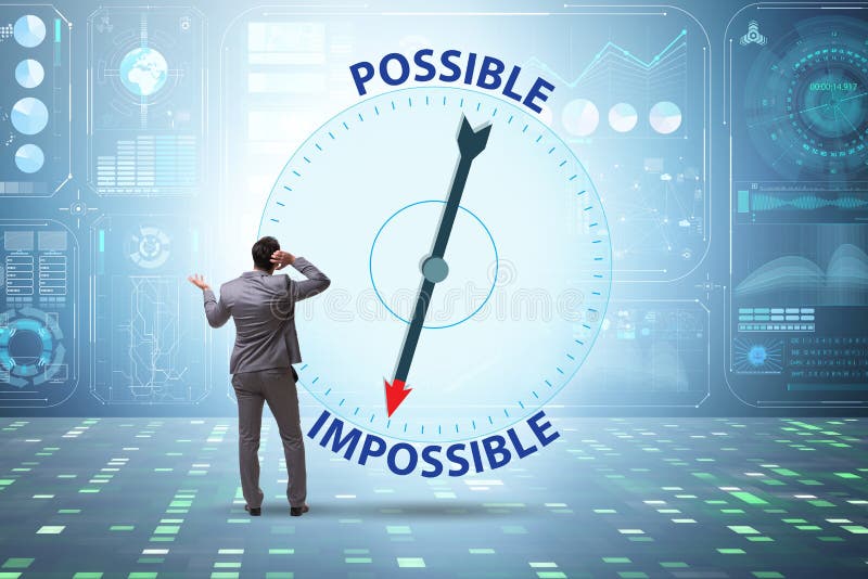 Concept of Possible and Impossible Opportunities Stock Image - Image of ...