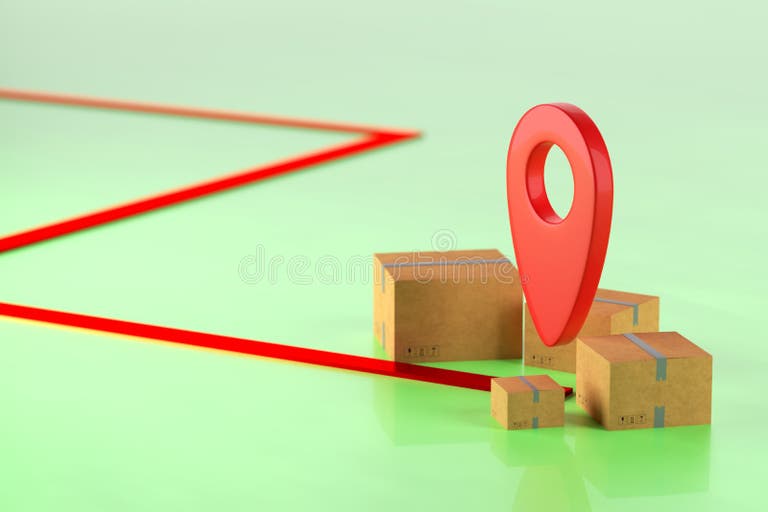 The Concept of Postal Delivery Services. Delivery Point Stock ...