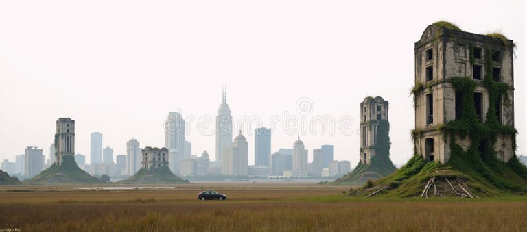 Overgrown Structures Stock Illustrations – 4,614 Overgrown Structures ...