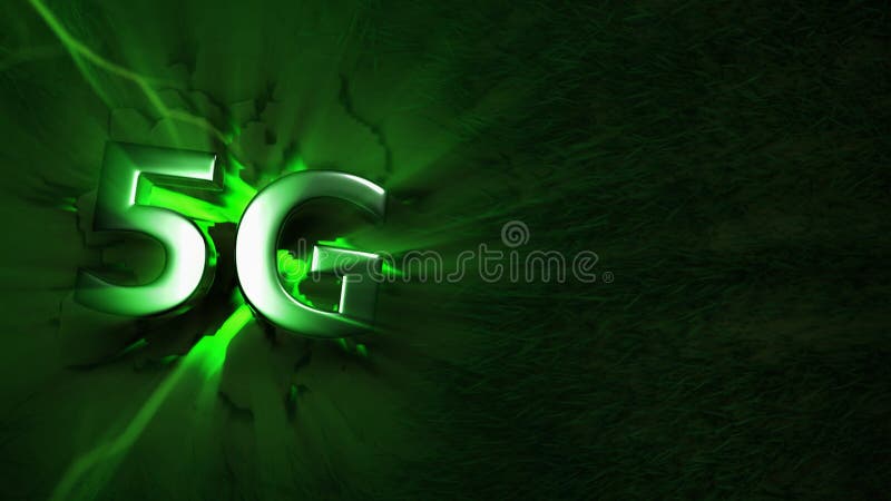 Concept of Potential Risks of 5G Network Technology. Stock Illustration ...