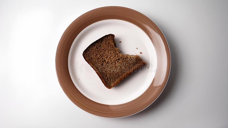 The Concept of Poverty and Starvation. a Broken Small Piece of Black ...